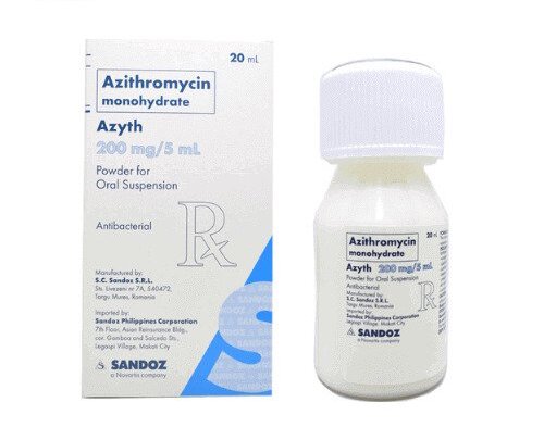 AZYTH Azithromycin Monohydrate 200mg / 5mL Powder for Oral Suspension ...